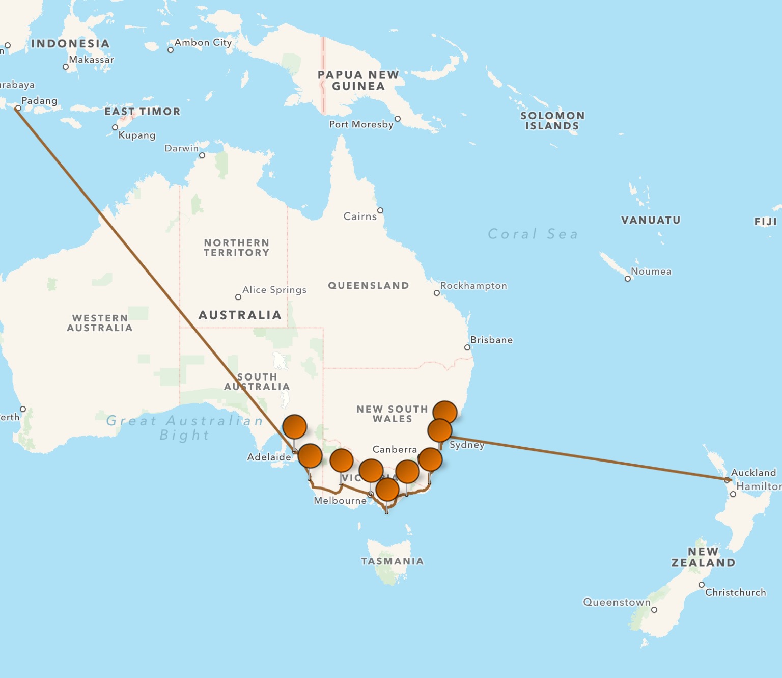Australia Map – Travel the World Backpacking